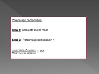 Quantitative aspects of chemical change | PPTX | Chemistry | Science