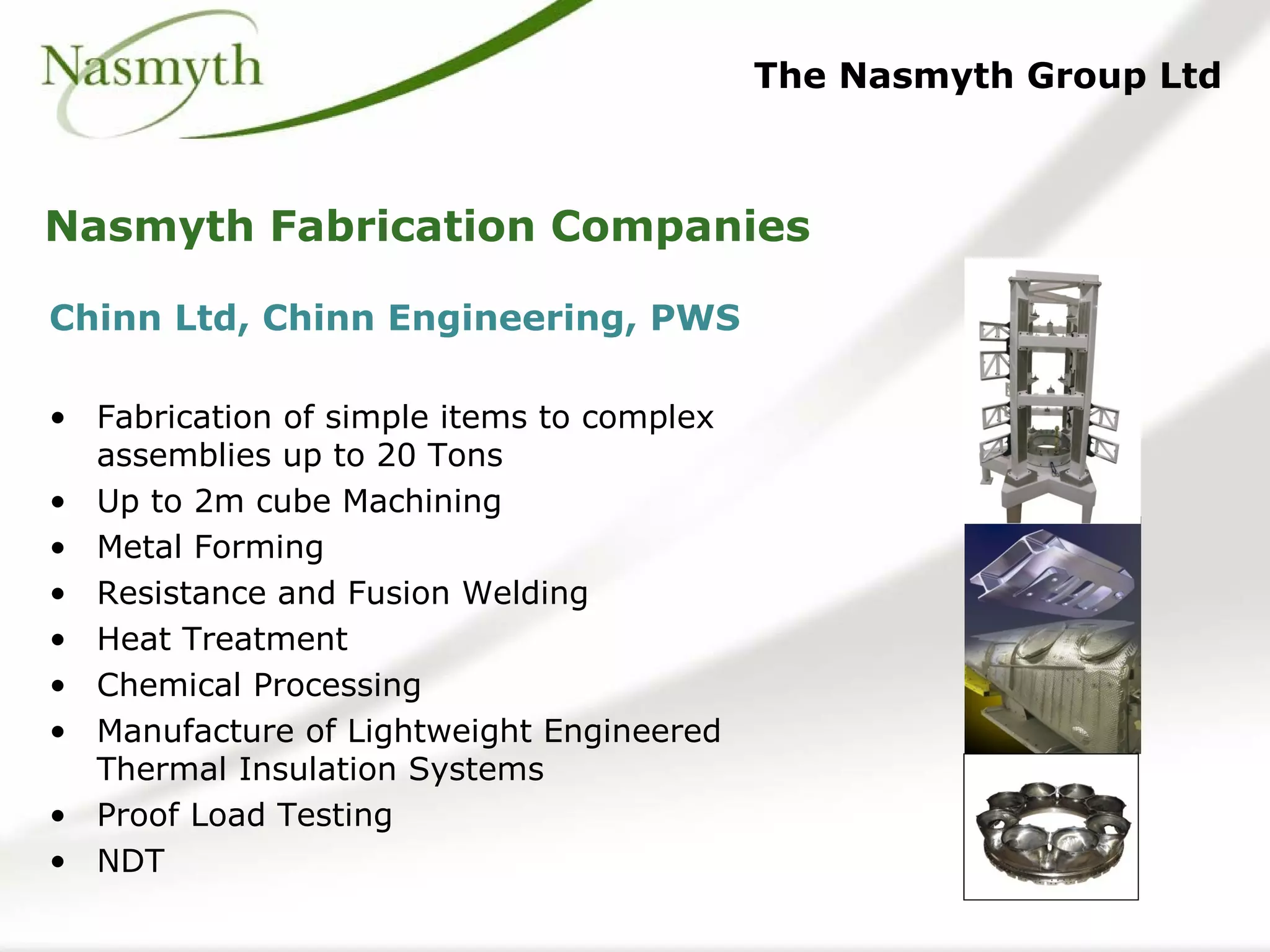 Nasmyth corporate presentation | PPT