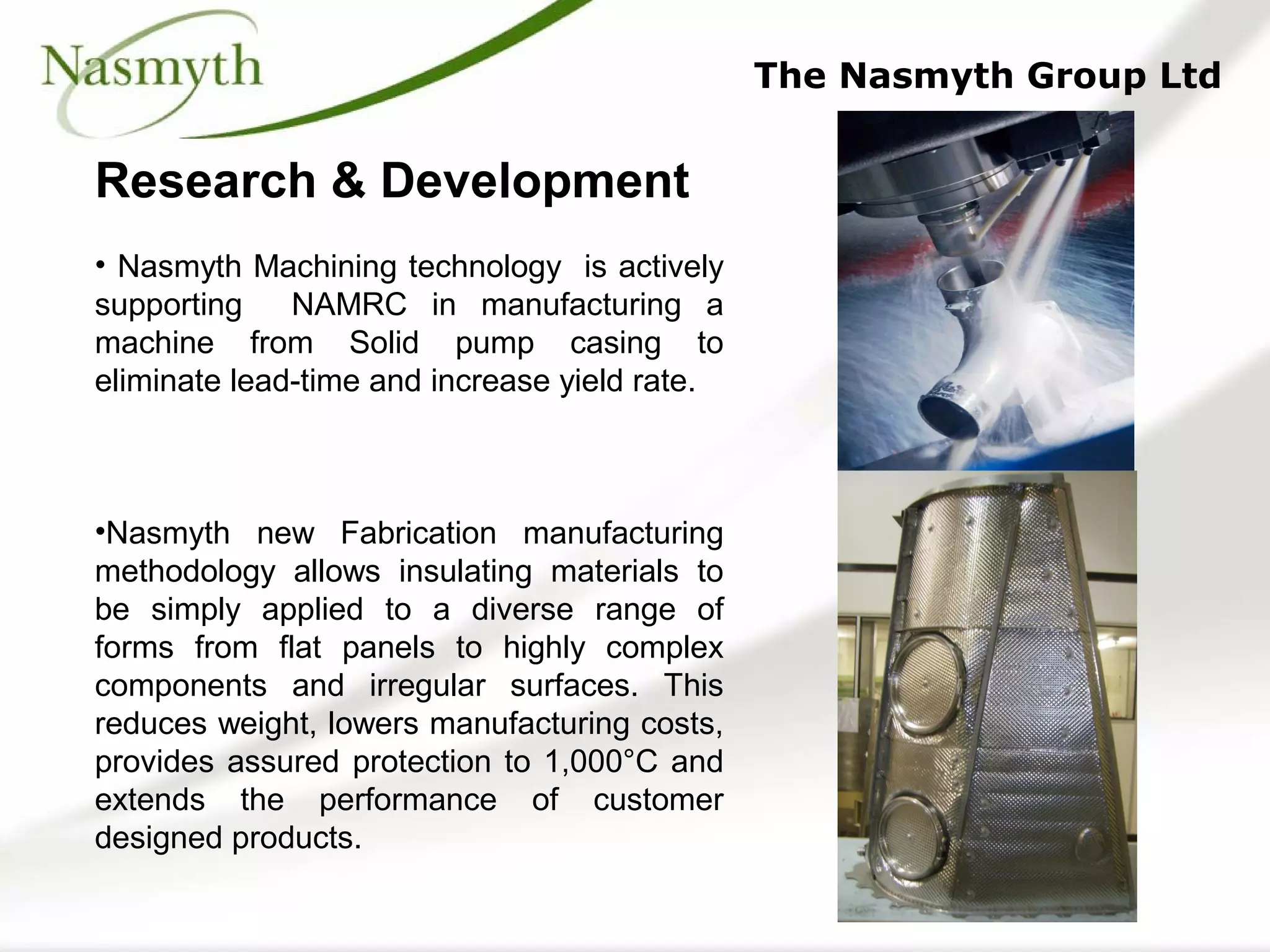Nasmyth corporate presentation | PPT