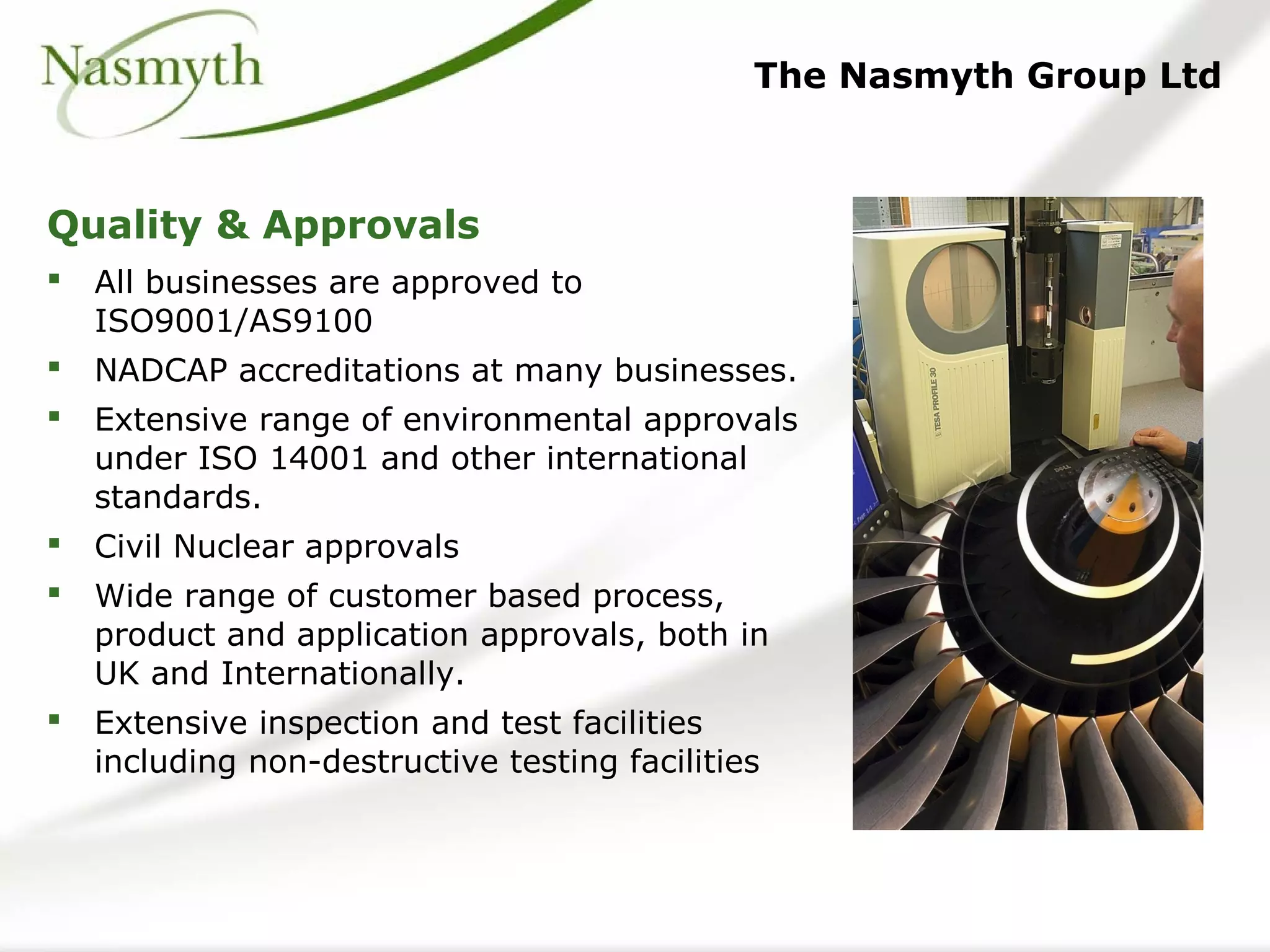 Nasmyth corporate presentation | PPT