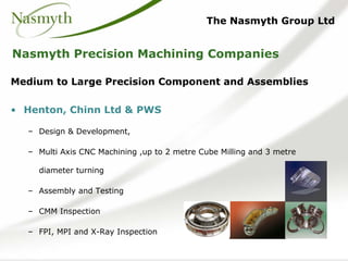 Nasmyth corporate presentation | PPT