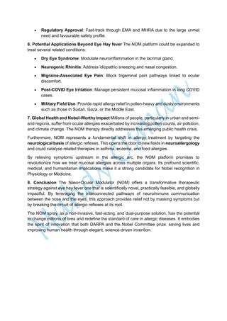 Naso-Ocular Modulator (NOM) A Nobel-Worthy Intranasal Neuroimmune ...