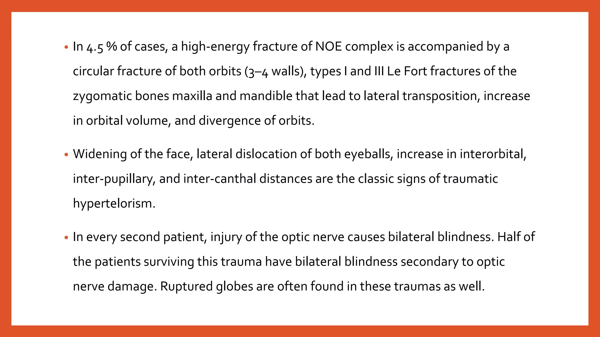 Naso orbito-ethmoid fractures | PPTX