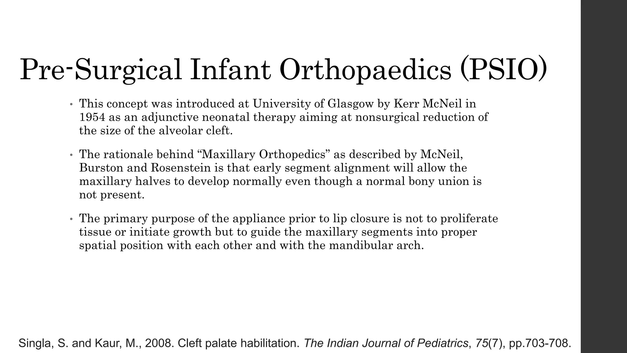 Naso alveolar molding treatment protocol in patients with cleft | PPTX