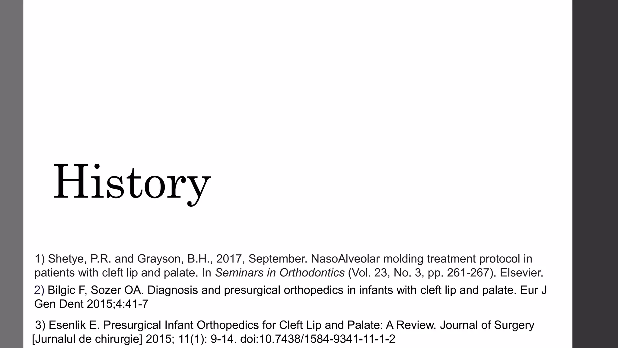 Naso alveolar molding treatment protocol in patients with cleft | PPTX