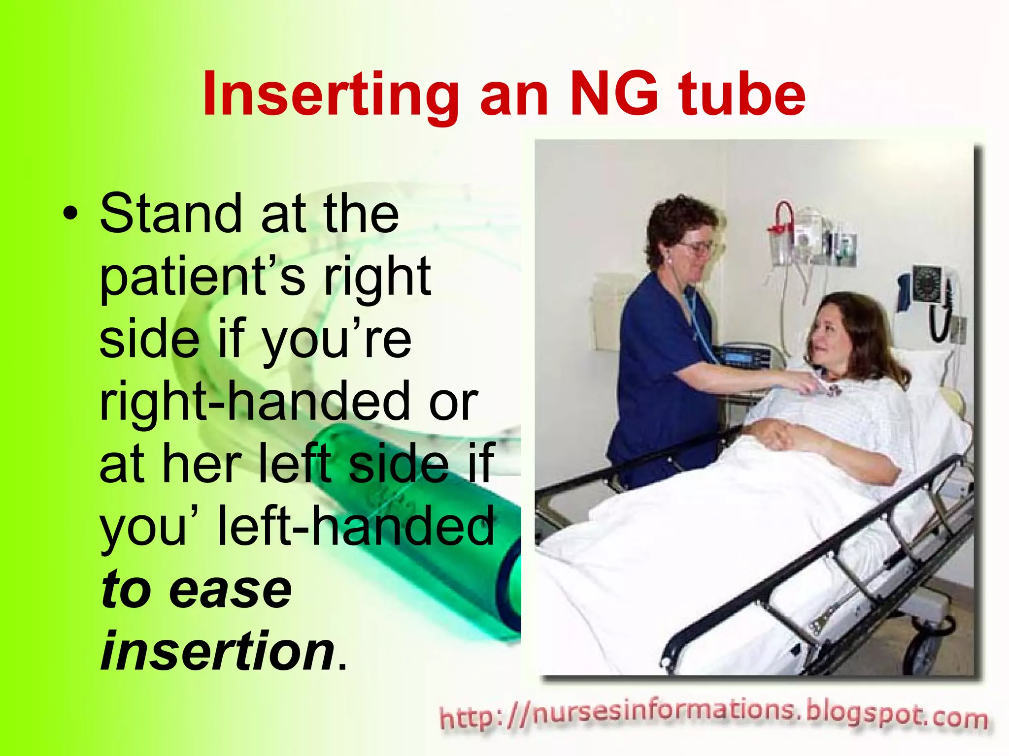 Nasogastric Tube (NGT) insertion and removal | PPS
