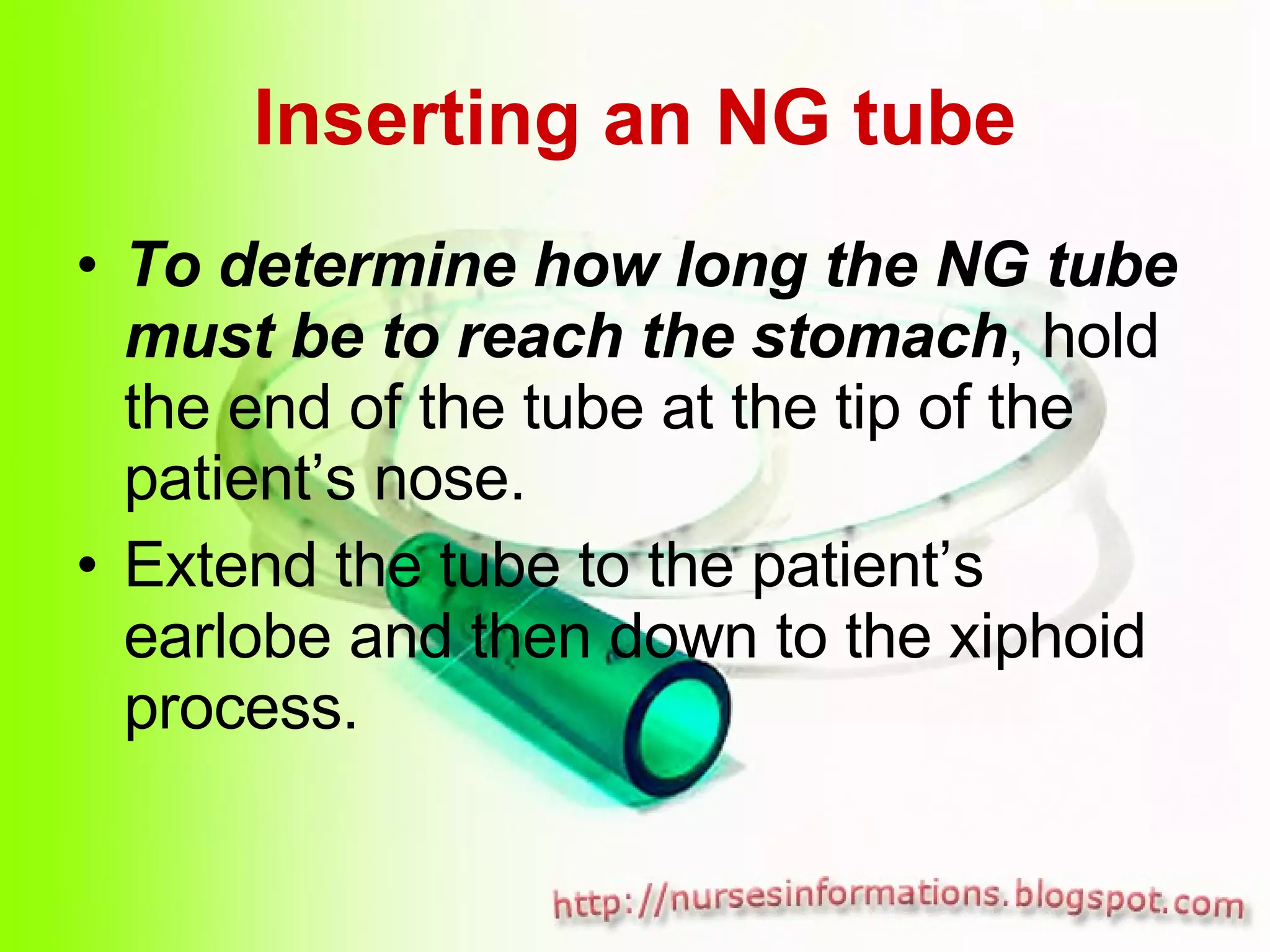 Nasogastric Tube (NGT) insertion and removal | PPS