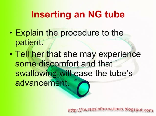 Nasogastric Tube (NGT) insertion and removal | PPS