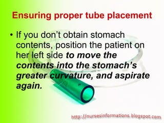 Nasogastric Tube (NGT) insertion and removal | PPS