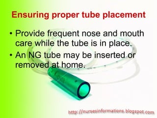 Nasogastric Tube (NGT) insertion and removal | PPS