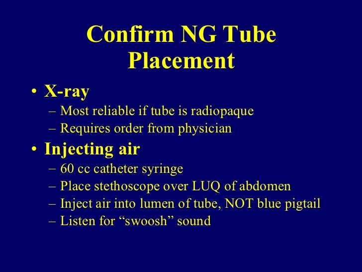 Nasogastric intubation