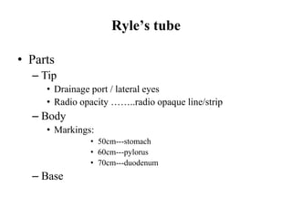 Nasogastric intubation | PPTX