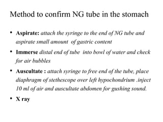 Nasogastric intubation | PPTX