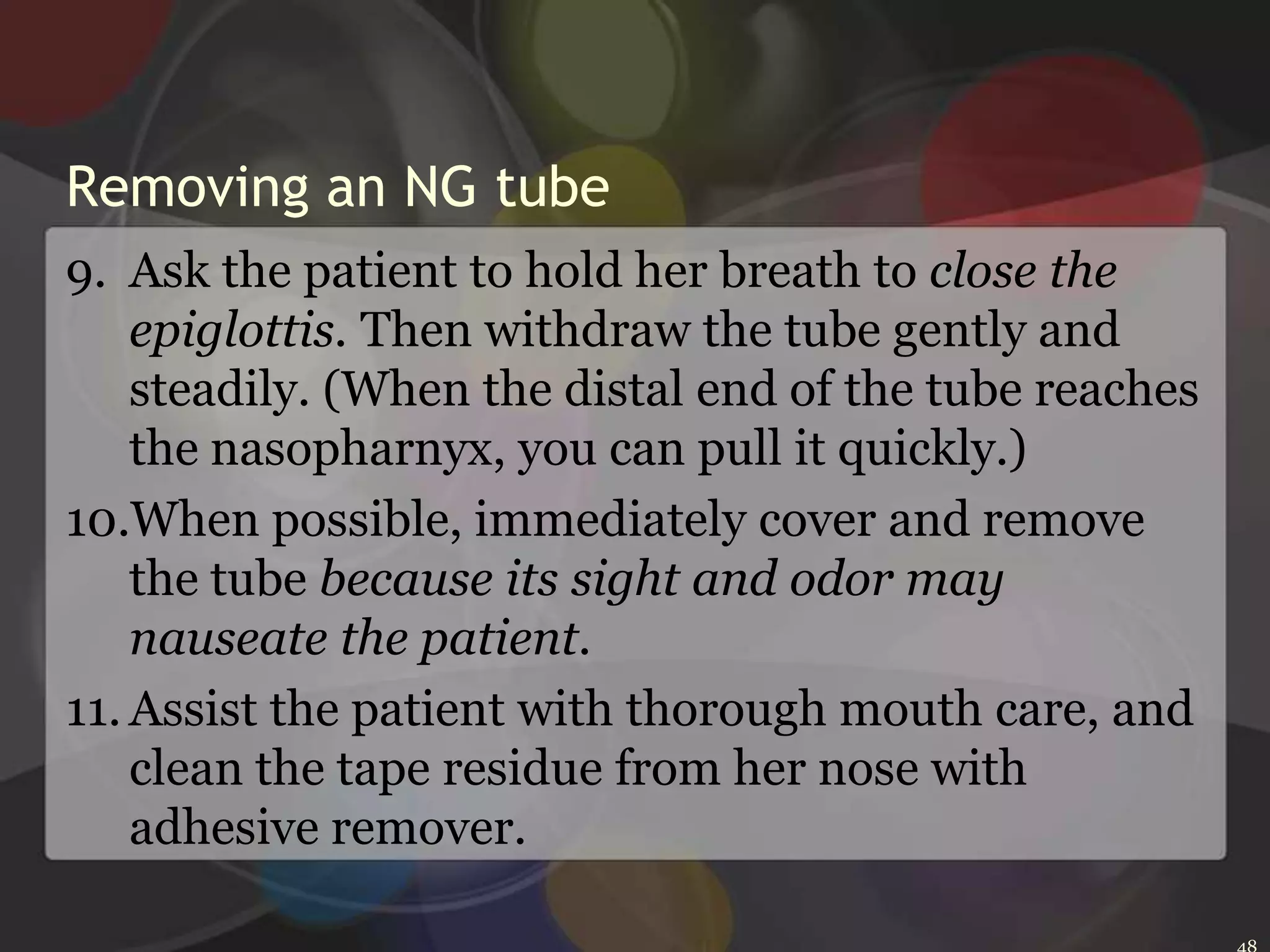 Nasogastric Tube Insertion | PPTX