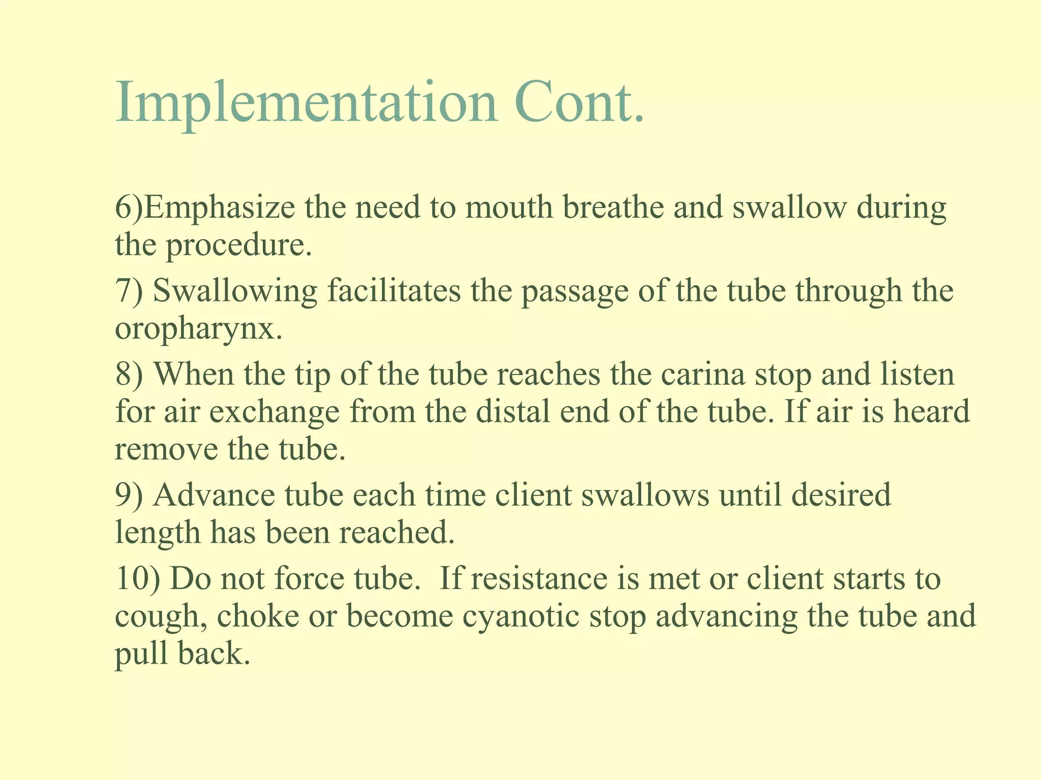 Nasogastric tube insertion | PPT