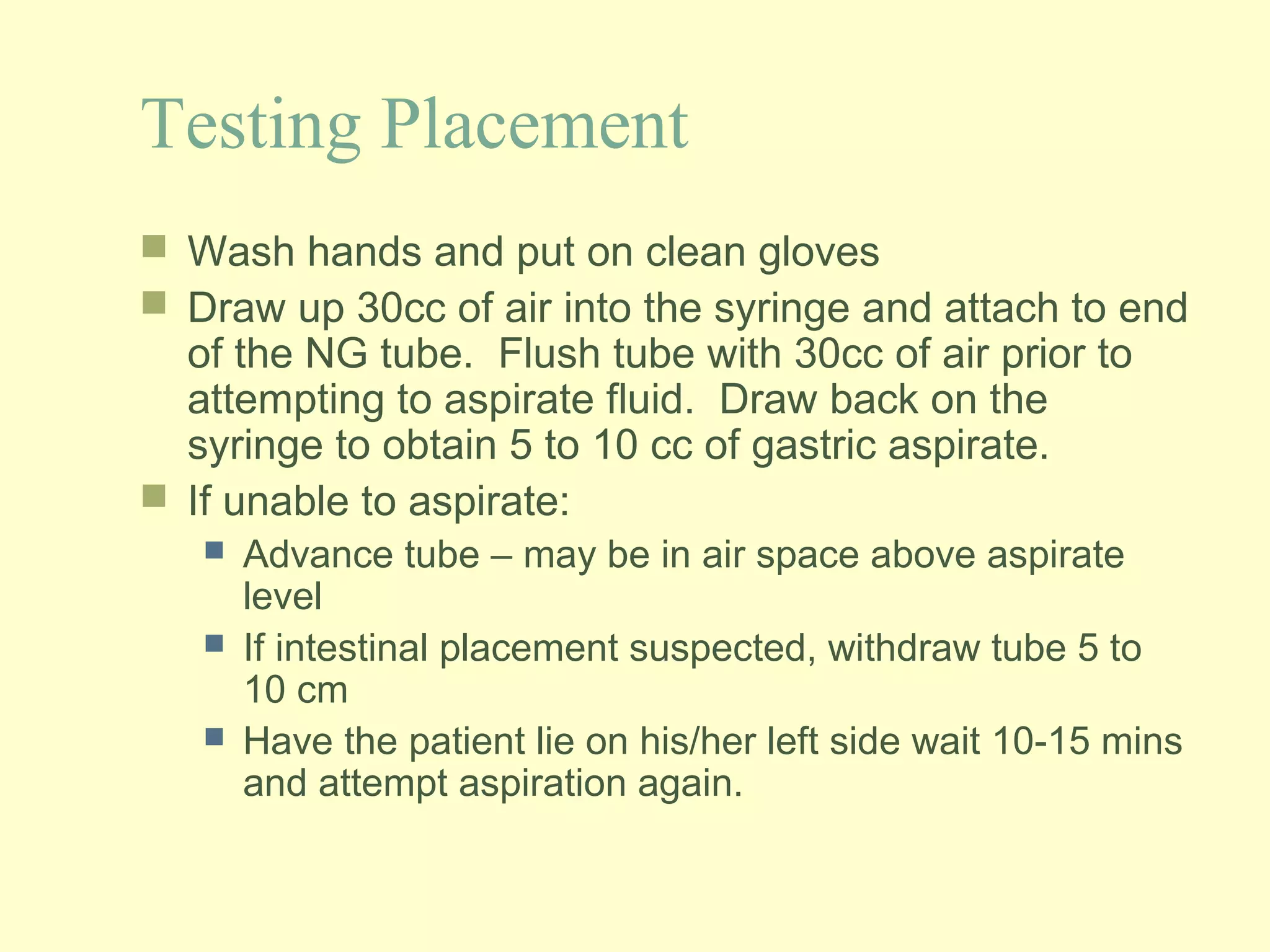 Nasogastric tube insertion | PPT