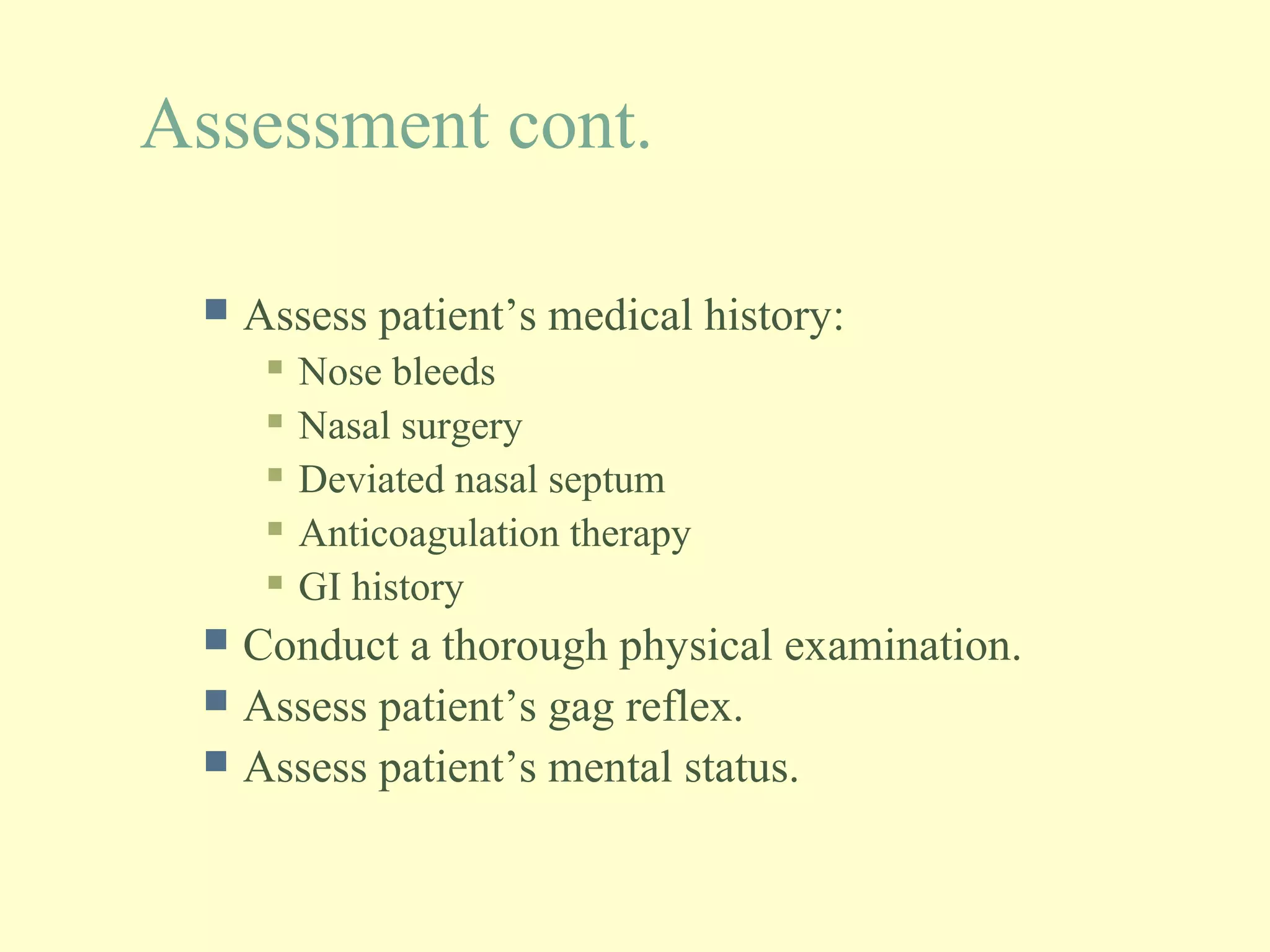 Nasogastric tube insertion | PPT