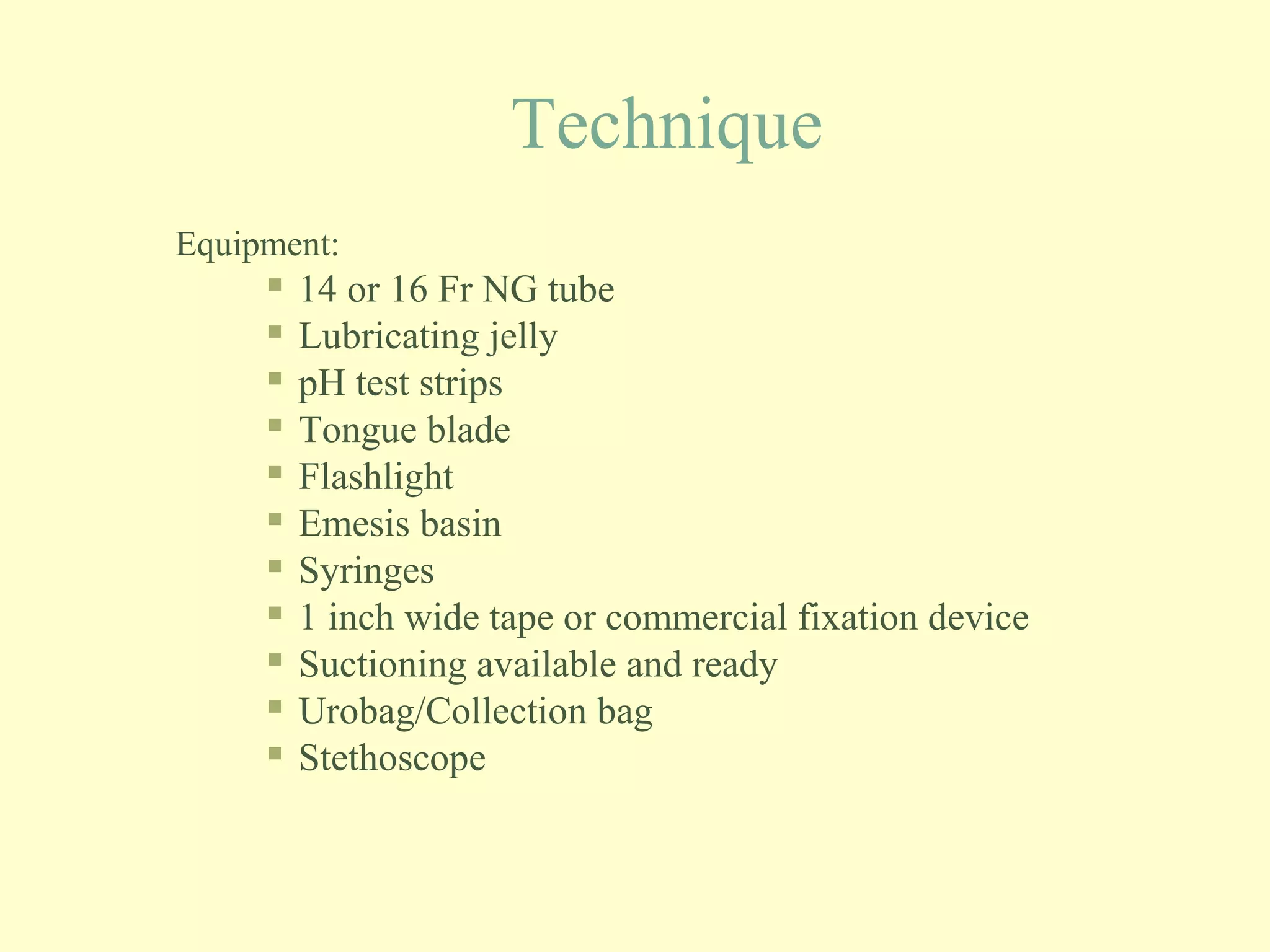 Nasogastric tube insertion | PPT