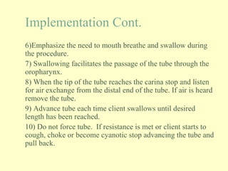 Nasogastric tube insertion | PPT