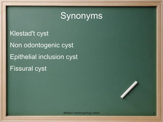 Nasolabial cyst | ODP