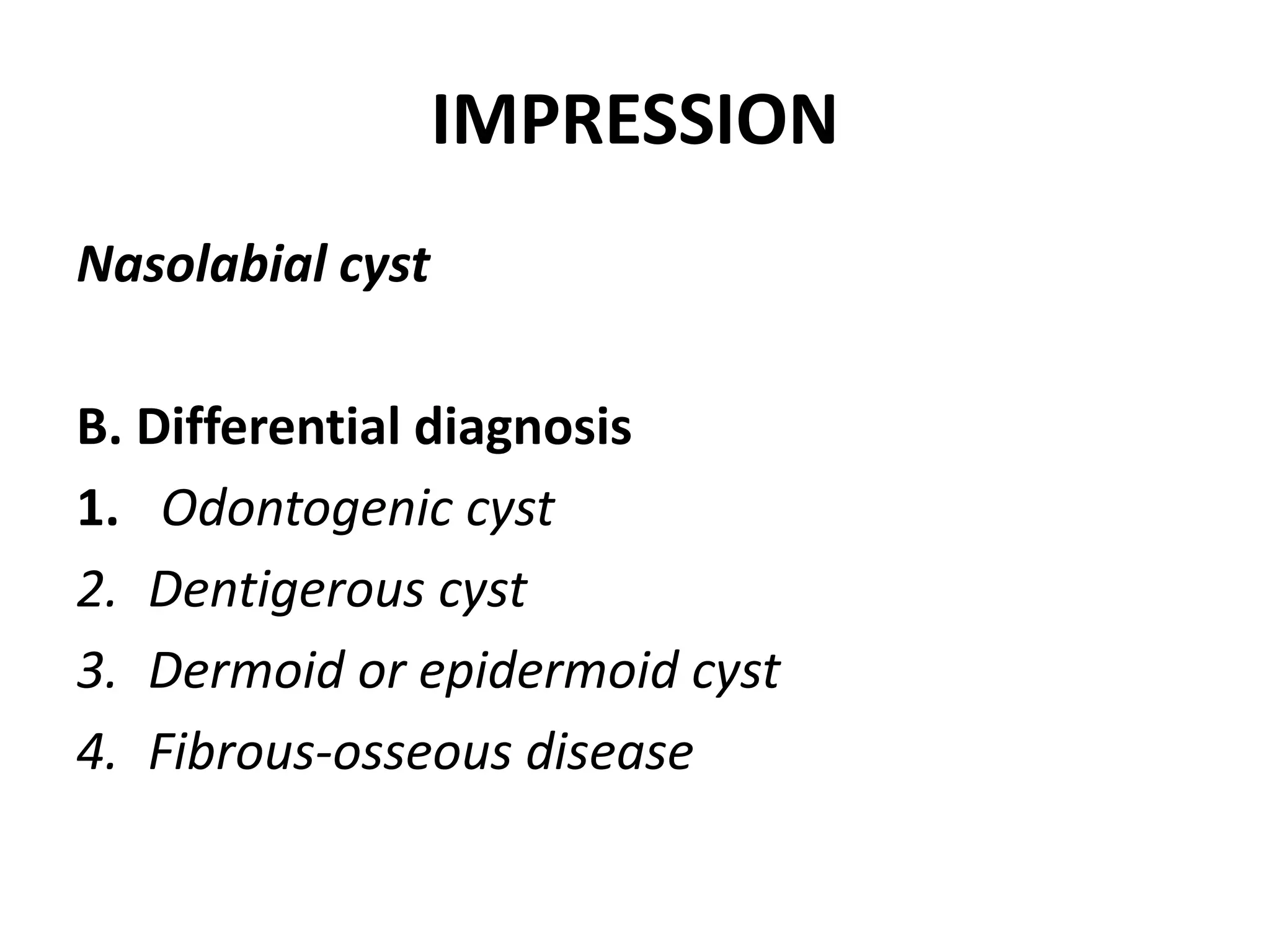 Nasolabial cyst | PPTX