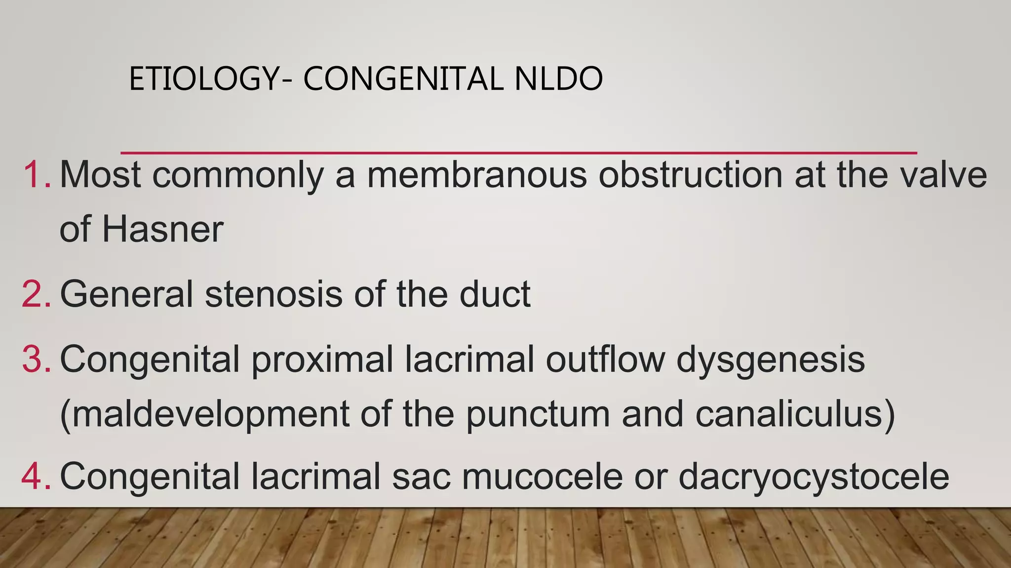Nasolacrimal duct obstruction | PPTX