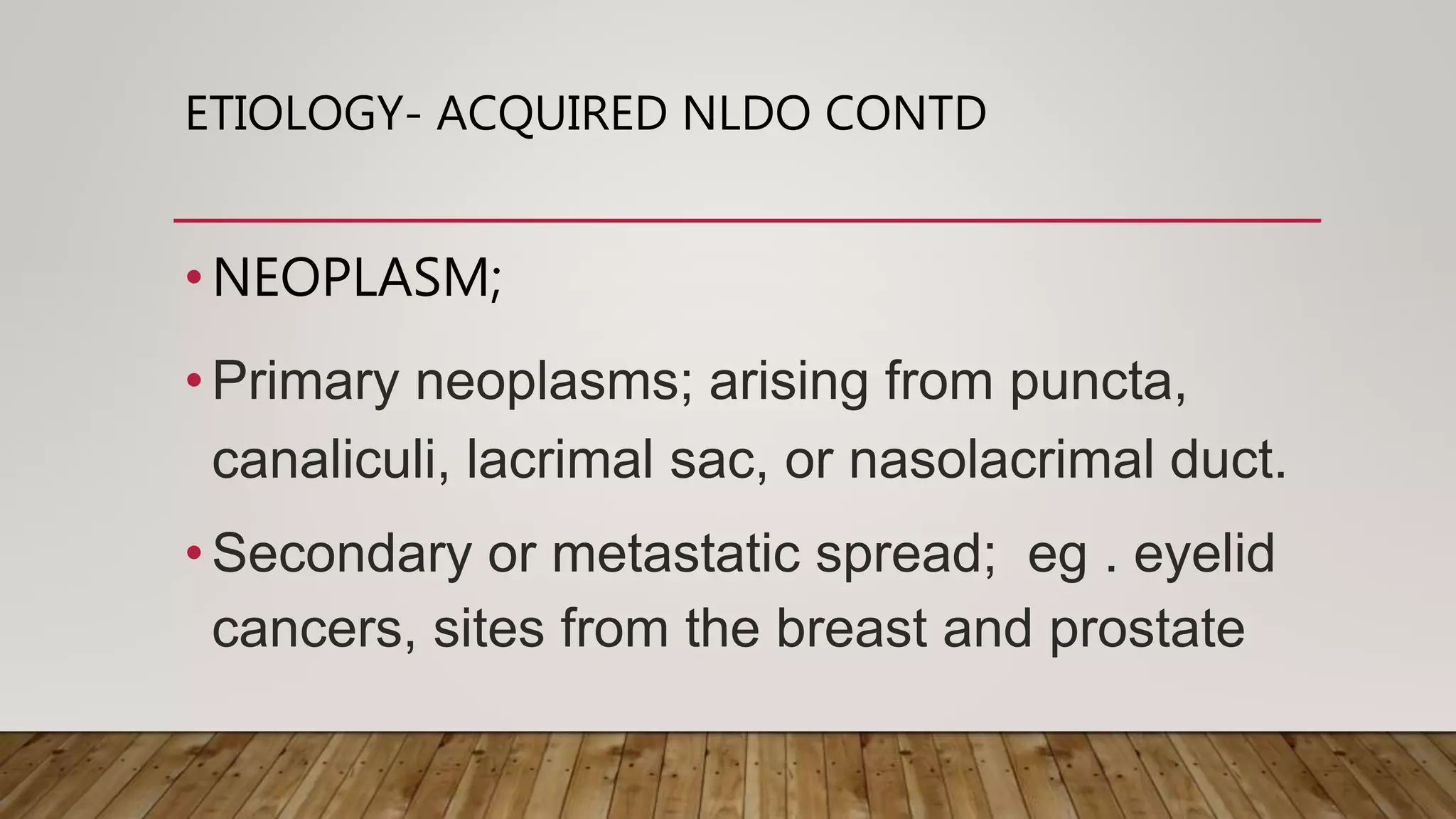 Nasolacrimal duct obstruction | PPTX