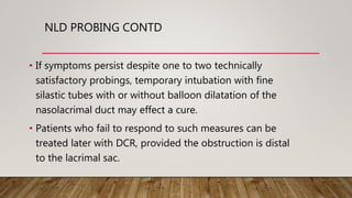 Nasolacrimal duct obstruction | PPTX
