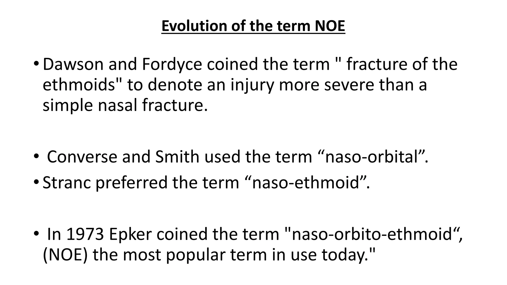 Naso orbito ethmoid (noe) complex fracture | PPTX
