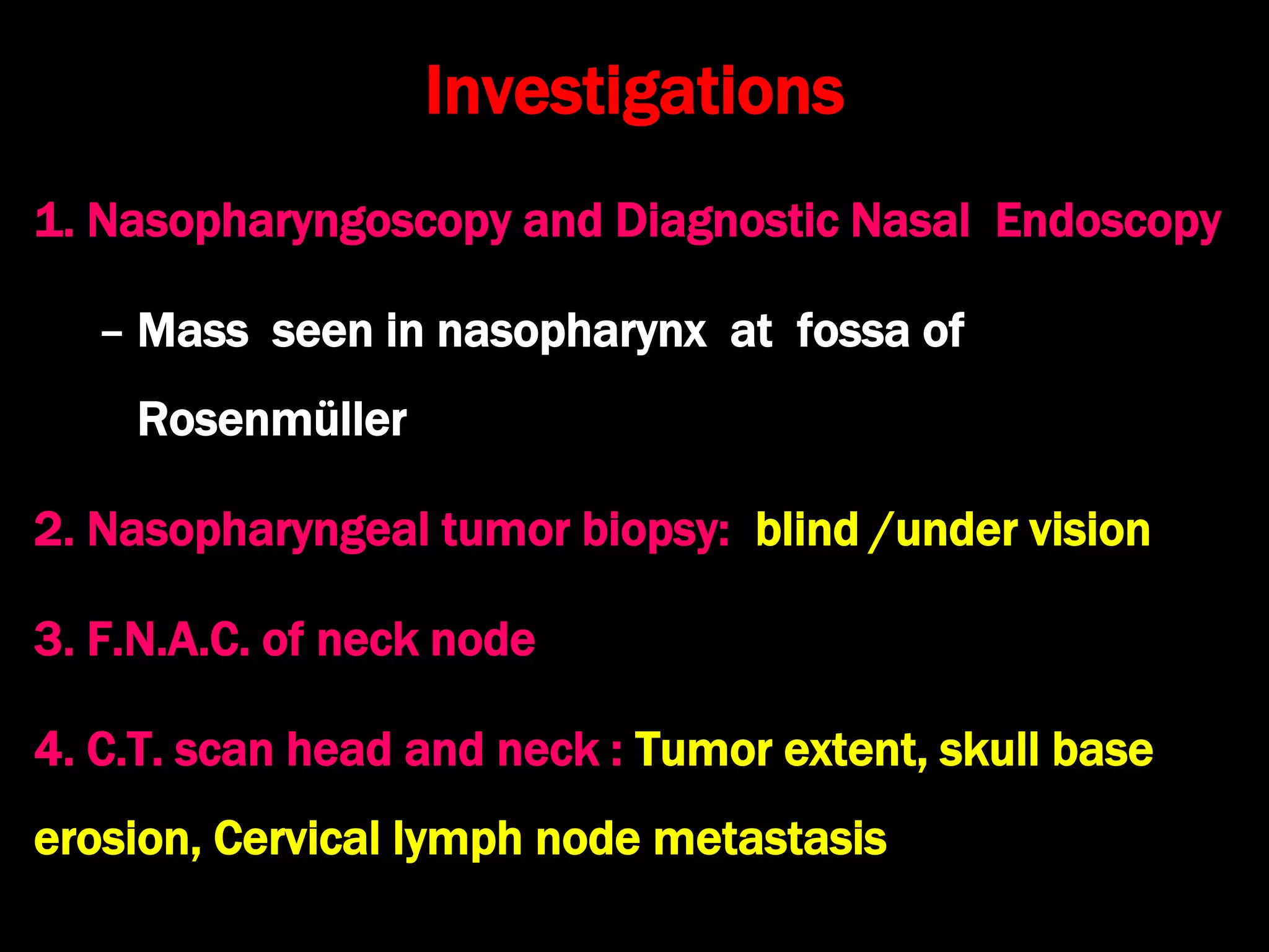 Nasopharyngeal carcinoma | PPT | Ear, Nose and Throat Conditions ...
