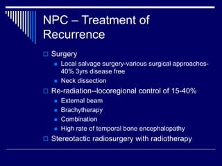 NASOPHARYNGEAL CARCINOMA ppt | PPT | Ear, Nose and Throat Conditions ...