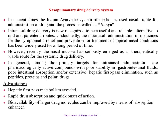Nasopulmonary-DDS-NDDS.7th semester notes | PPTX