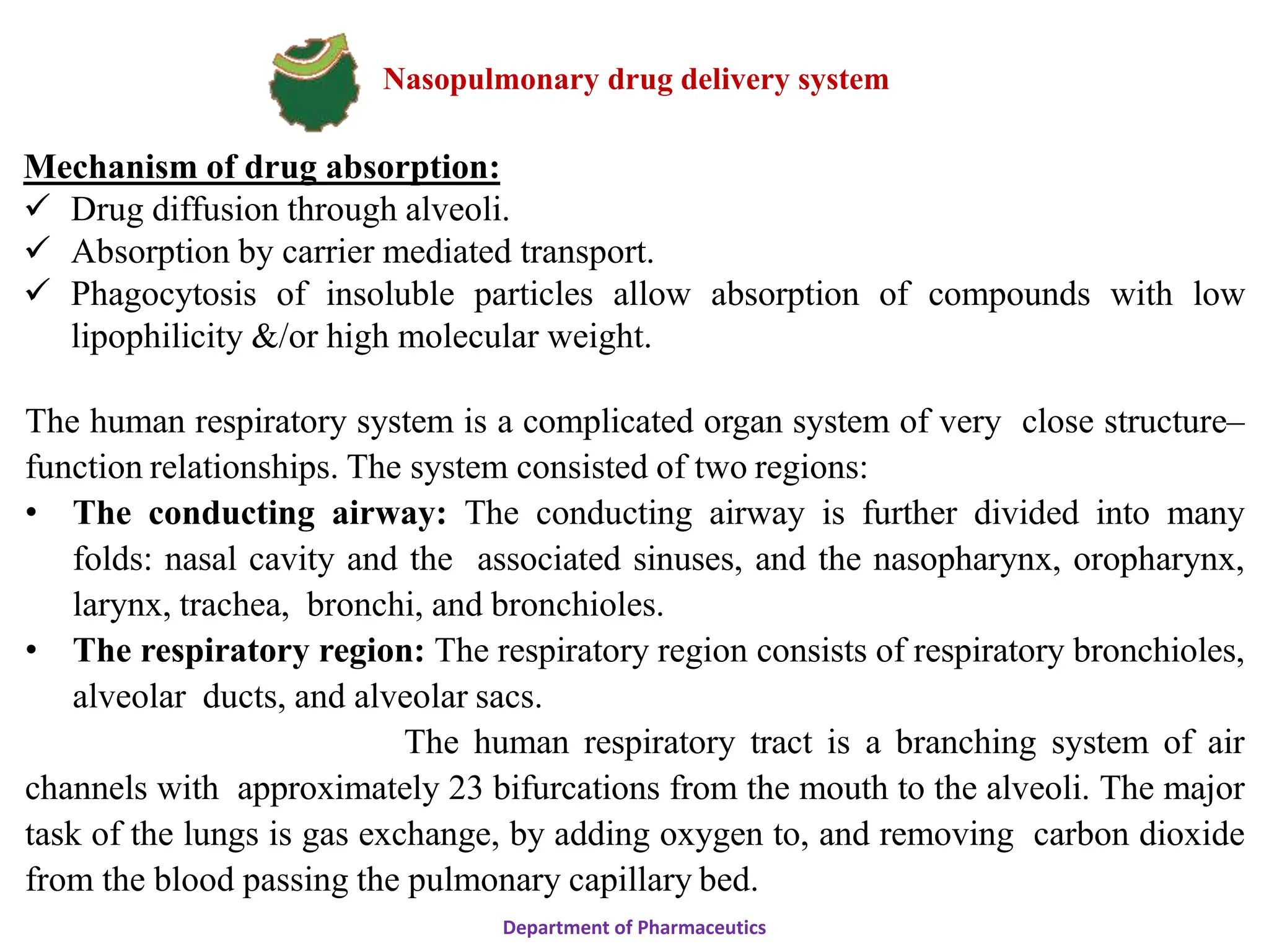 Nasopulmonary- drug delivery system pptx | PPTX