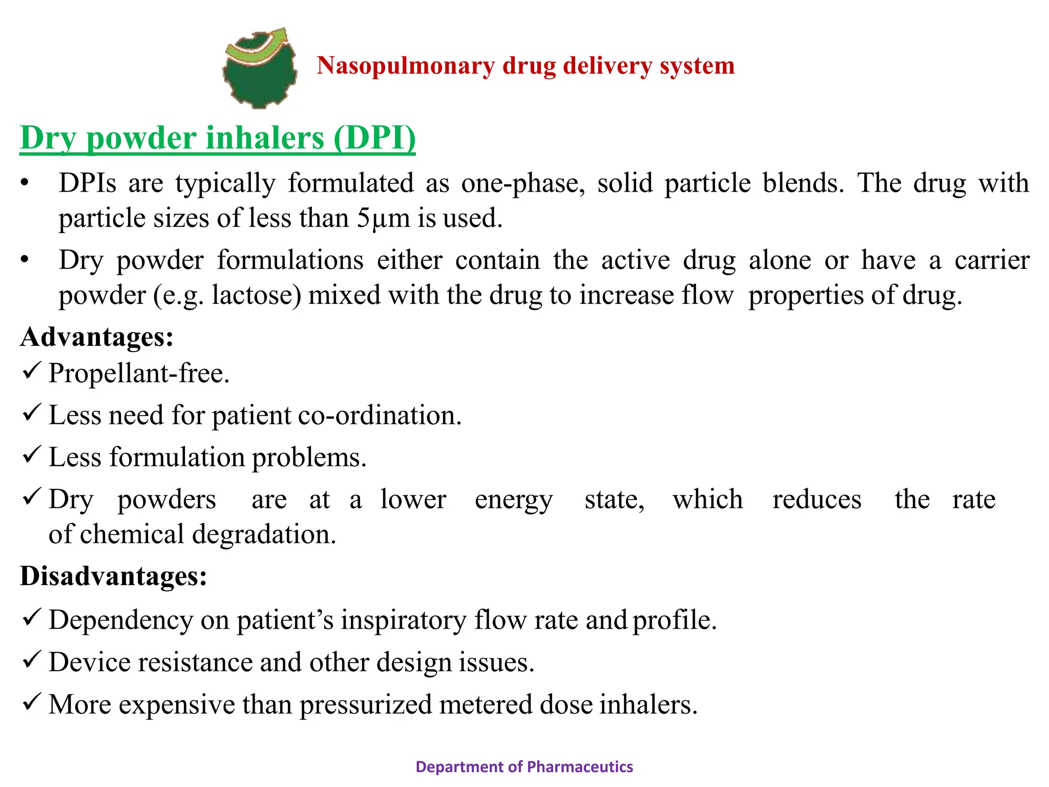 Nasopulmonary- drug delivery system pptx | PPTX