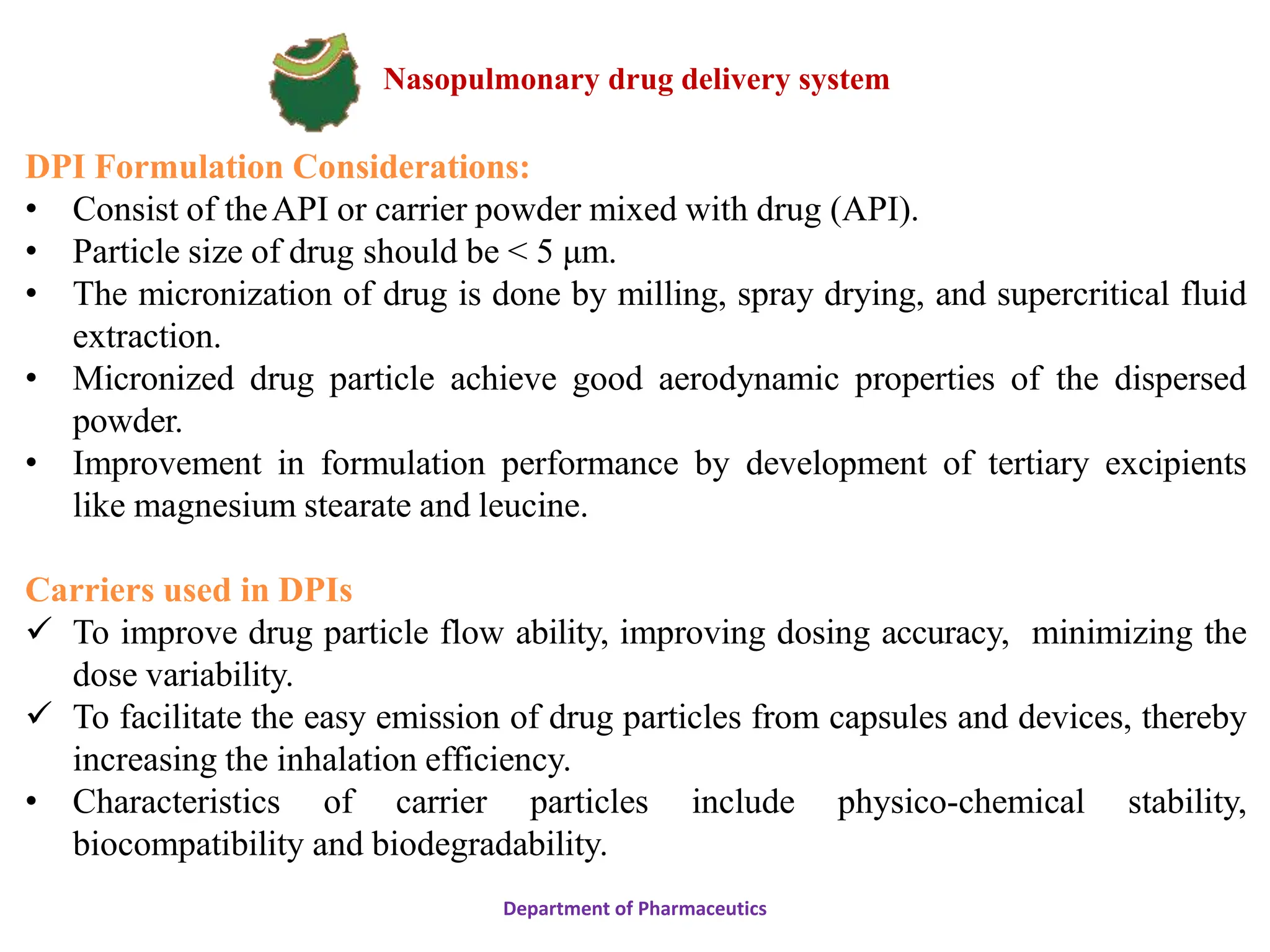 Nasopulmonary- drug delivery system pptx | PPTX