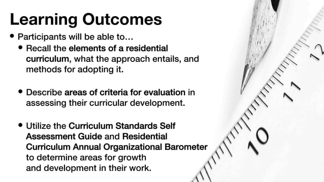 Utilizing Standards to Assess the Effectiveness of A Residential ...