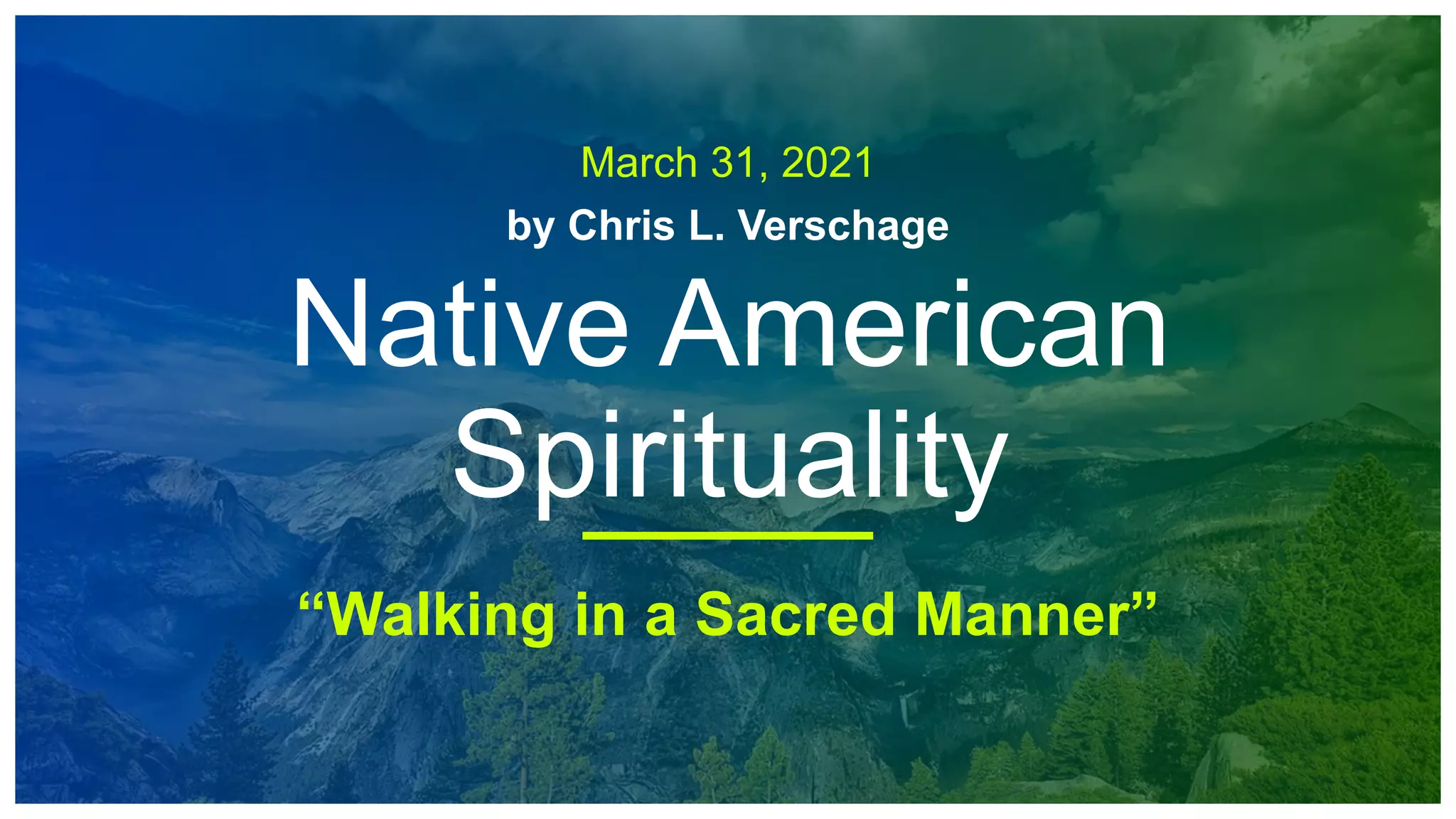 Native American Spirituality (Chris Verschage) | PPTX