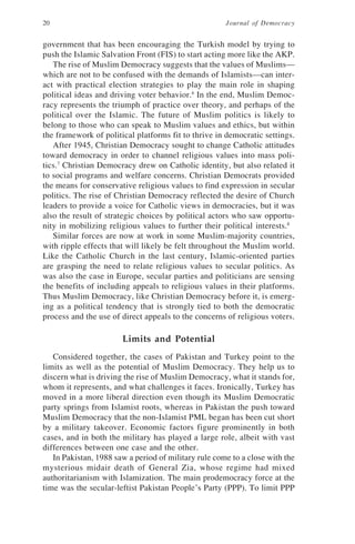 Nasr, V. 2005. The rise of Muslim Democracy | PDF