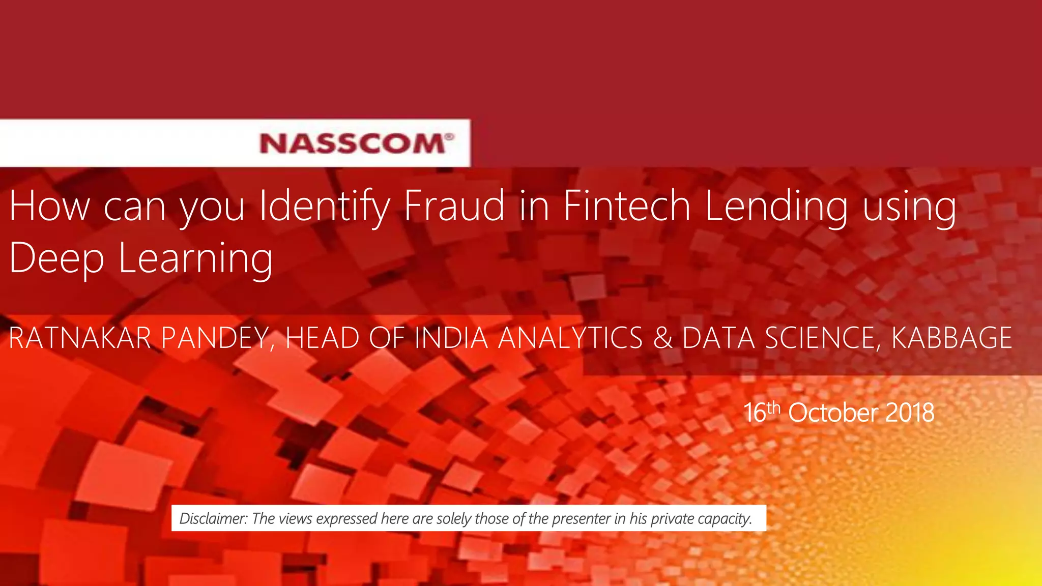 Nasscom how can you identify fraud in fintech lending using deep ...
