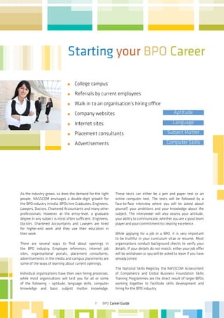 Nasscom\'s Bpo Career Guide Final | PDF