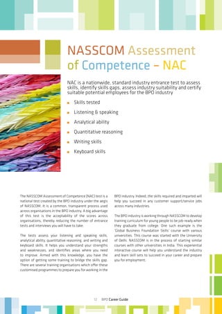 Nasscom\'s Bpo Career Guide Final | PDF