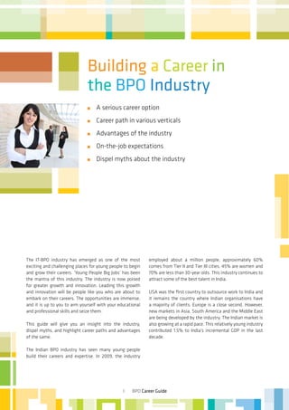 Nasscom\'s Bpo Career Guide Final | PDF