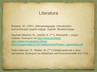 Nastavnik - razrednik - powerpoint prezentacija o nastavniku razredniku | PPT