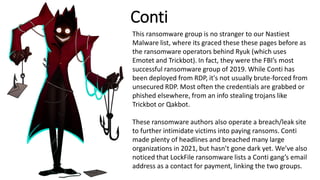 Nastiest Malware 2021 | PPT