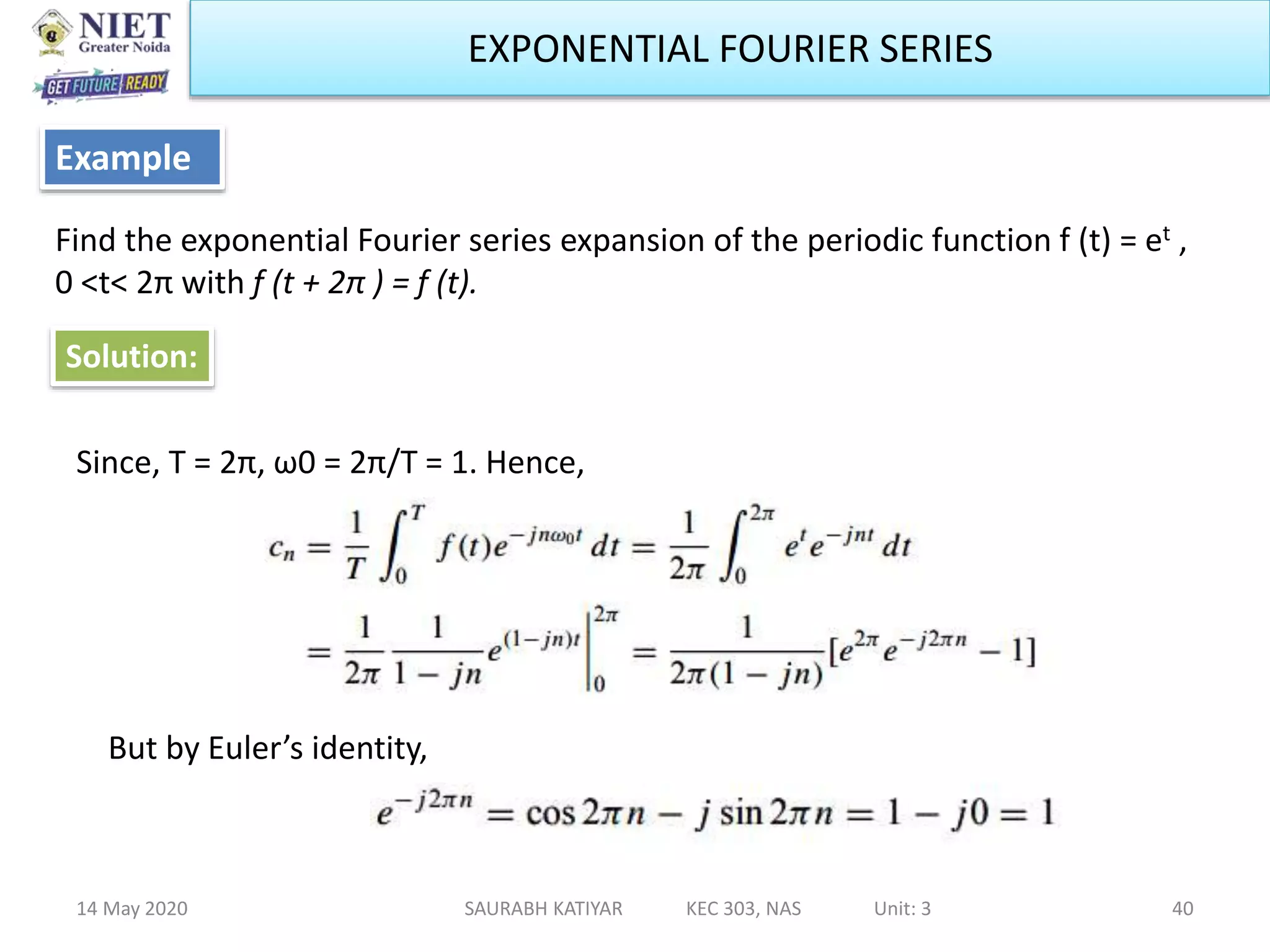 Network analysis & synthesis Fourier Series | PPTX