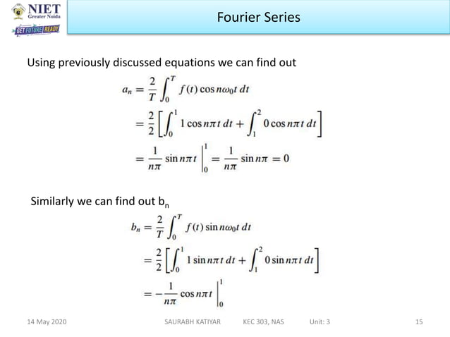 Network analysis & synthesis Fourier Series | PPTX