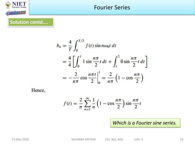 Network analysis & synthesis Fourier Series | PPTX