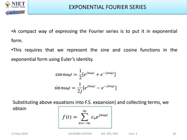 Network analysis & synthesis Fourier Series | PPTX