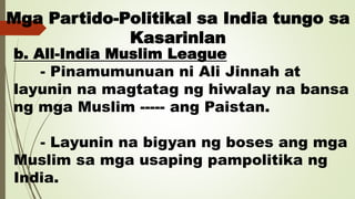 Nasyonalismo at paglaya ng india | PPTX