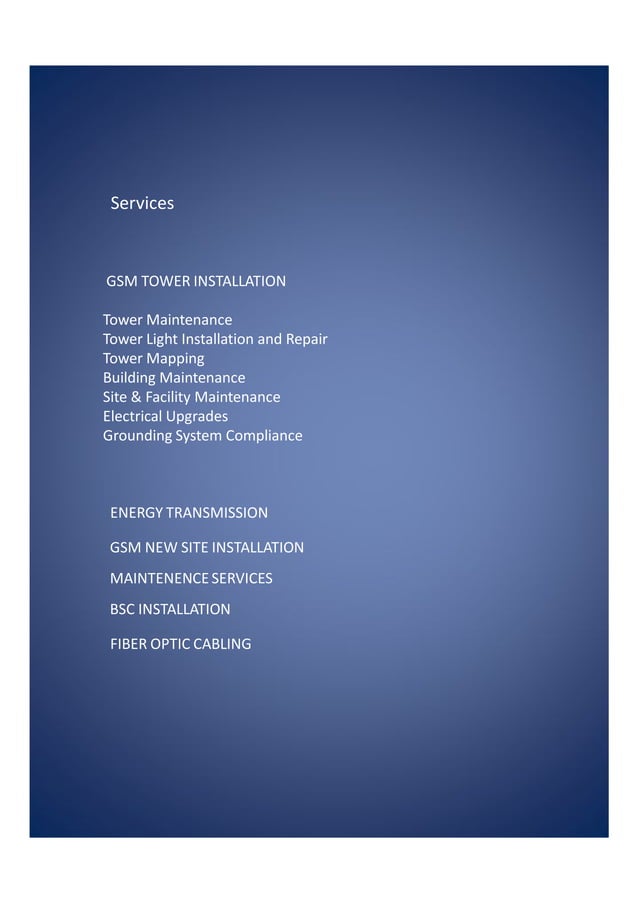 Nasyonel Telecommunication Company Profile | PDF
